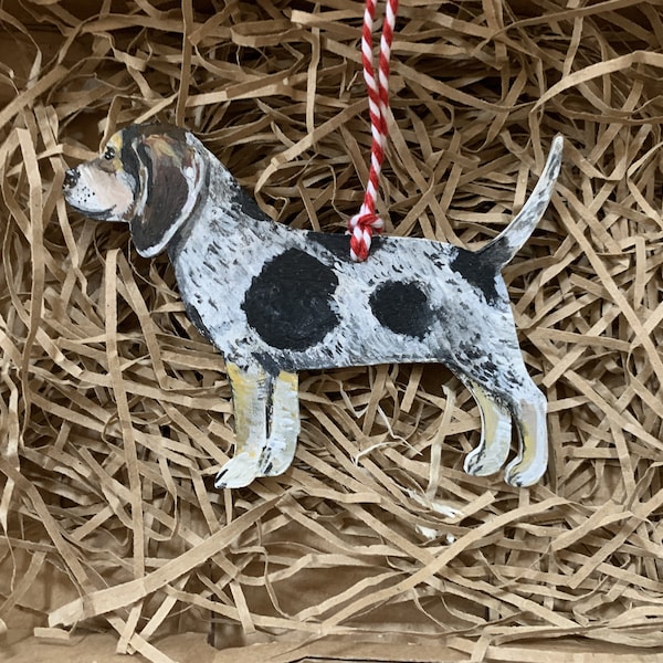 Personalized Beagle Christmas Ornament: Hand-painted Dog Portrait - Etsy