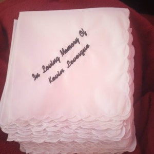 Memorial Handkerchief Personalized - Etsy