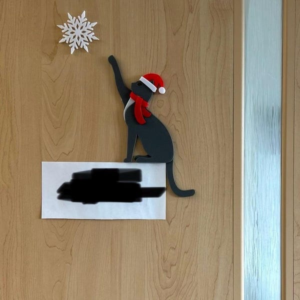 Cat Silhouette Door Topper, Black Cat Door Topper, Customizable Cat ...