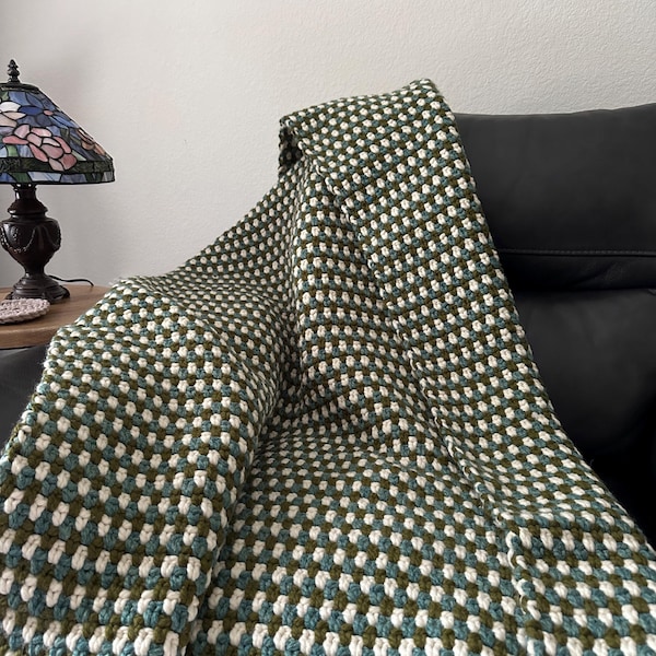 CROCHET PATTERN & Photo Tutorial / Modern Crochet Blanket / the Chunky ...