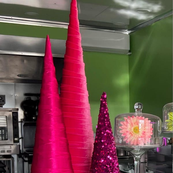 Valentine Cone Tree: Handmade Fabric Table Decor, (sold Individually ...