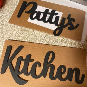 Custom Kitchen Sign. Personalized Kitchen Sign. Wood Word - Etsy