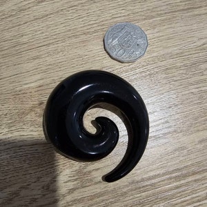 Black Steel Septum Pincher Ring Stretching Gauging Taper Horseshoe ...