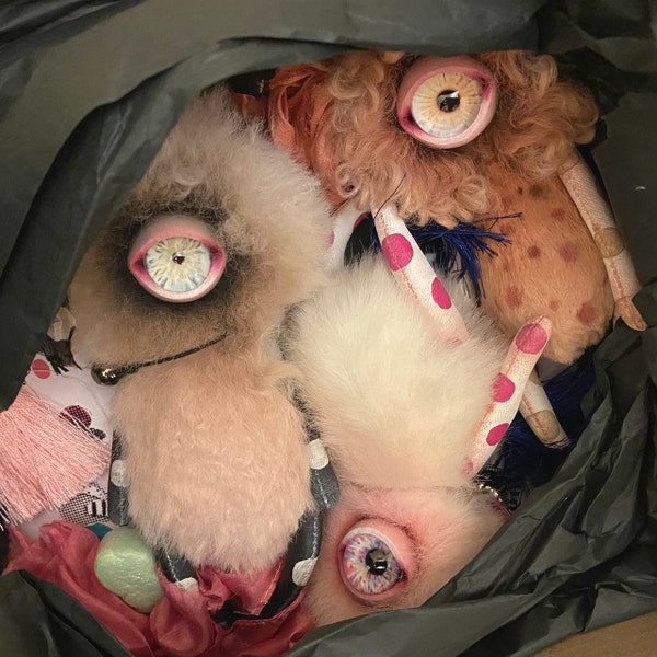 Pink Gentle Teddy Bear - Cyclops _ MADE-TO-ORDER! - Etsy