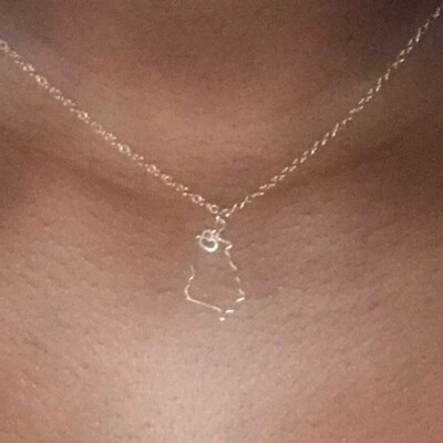 Georgia Necklace Georgia State Necklace State Necklace - Etsy