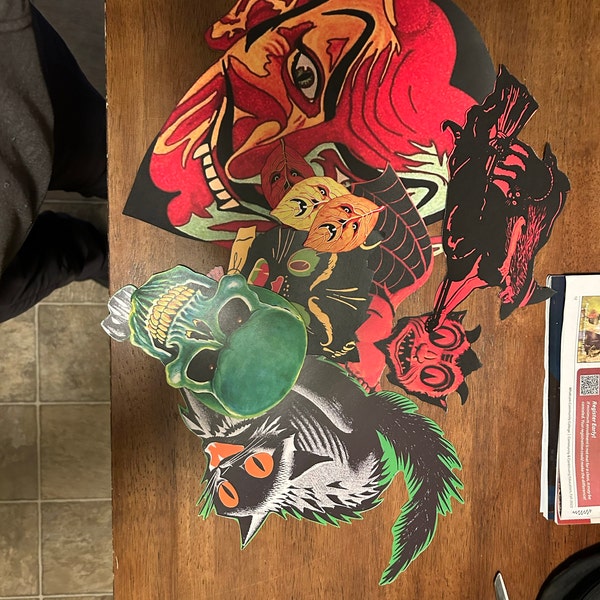 Sizes up to 14" Vintage Style Art Deco Flying Devil With Bat Wings ...