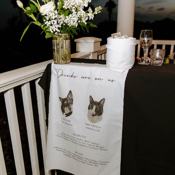 Custom Linen Bar Menu Sign: Wedding, Shower, Events - Etsy