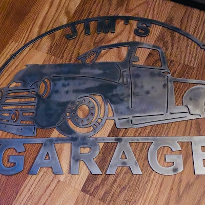 1955 Gasser Garage Metal Car Hot Rod Sign Hand Drawn Art USA - Etsy