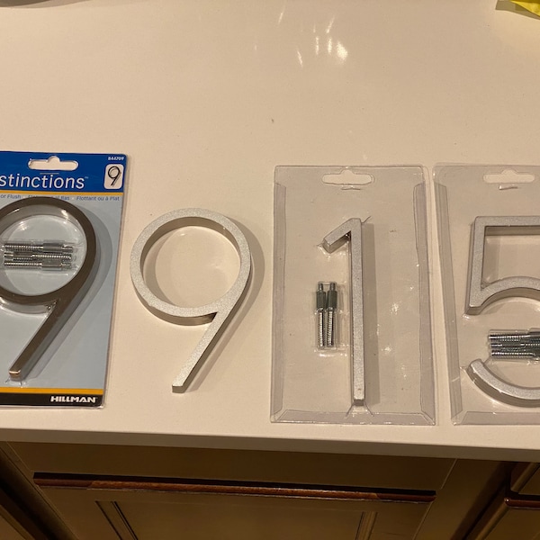 Modern Reflective Floating House Numbers 5" Address America Proprietary ...