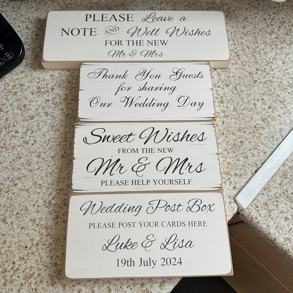 Personalised Candy Bar Wedding Sign Free Standing Vintage Shabby & Chic ...