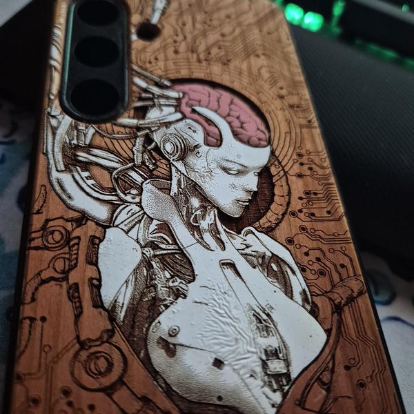 Howl's Moving Castle Phone Case Wood Laser Engraved Hand Painting for ...