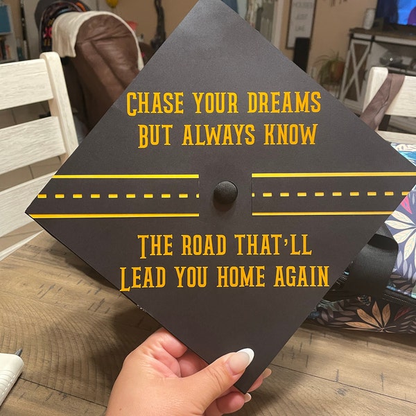 Personalized Graduation Cap Topper Canva Template | Custom Grad Cap ...