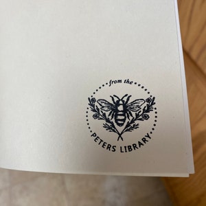 From the Library of Stamp Book Stamp Personalized Bee Ex Libris Stamp ...