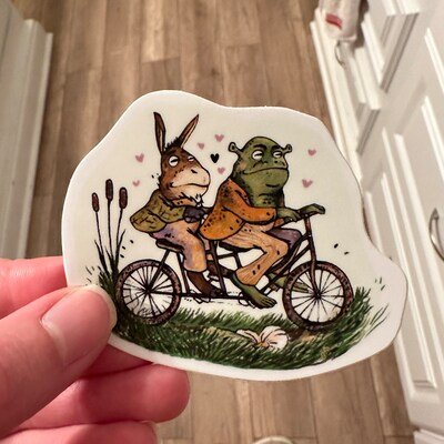 Shrek and Donkey X Frog and Toad Sticker - Etsy