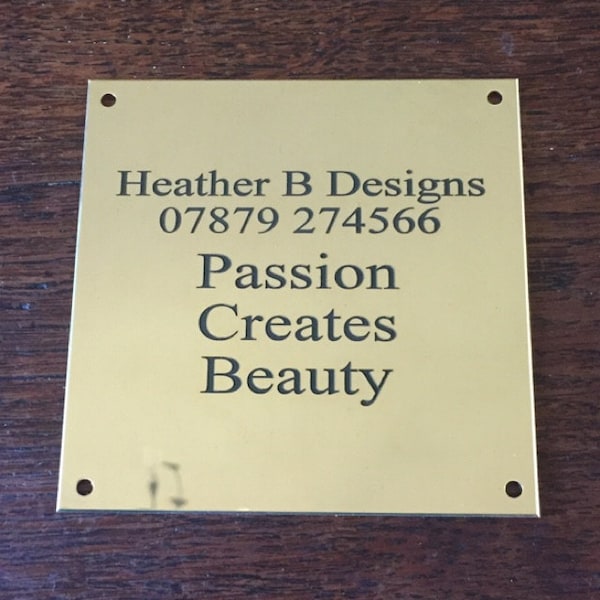 Polished BRASS Plaques, Brass Memorial Plaques, Beautifully Engraved ...