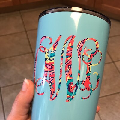 Paisley Monogram Decal, Car Decal, Vinyl Decal, Tumbler Decal, Laptop ...