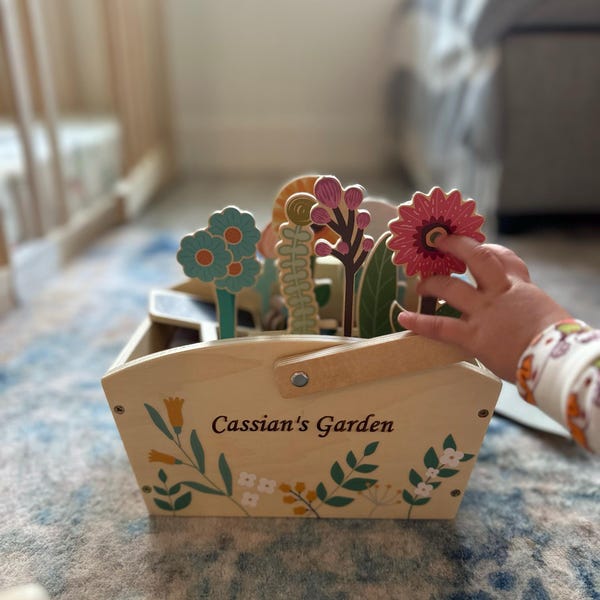 Personalized Wooden Garden Toy Birthday Gift for Girls Custom Name ...