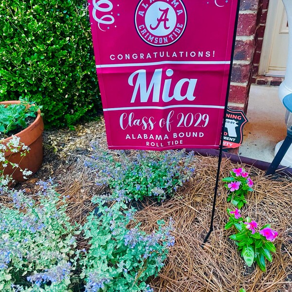 Custom College Bound Yard Flag, Custom College Sign, College Garden ...