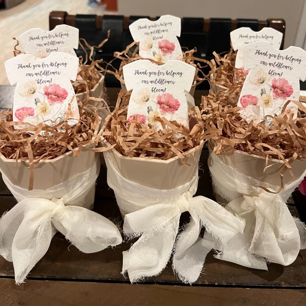 Floral Watercolor Wildflower Seed Paper Tags 1.75 X 1.75 Planting ...