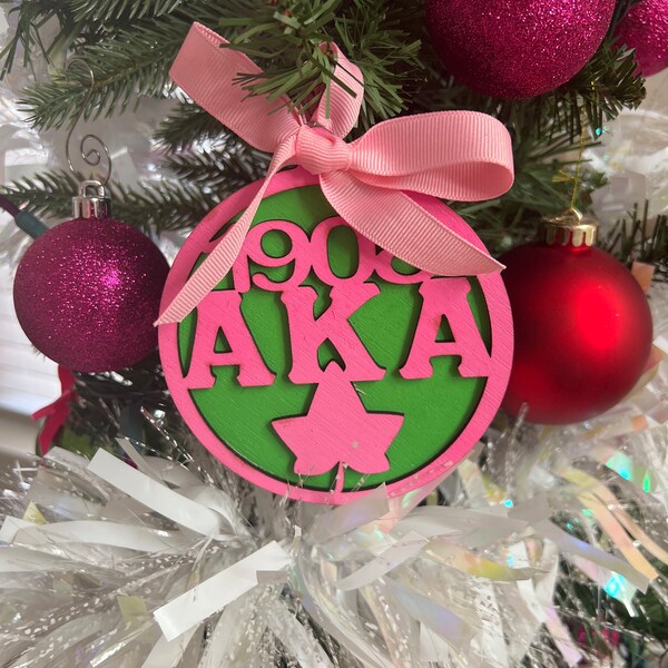 AKA Inspired Door Hanger, Wood Round - Etsy