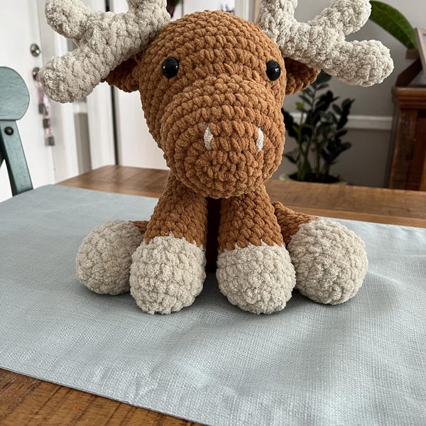 Crochet Moose Amigurumi Pattern | Moose Crochet Pattern | Woodland ...