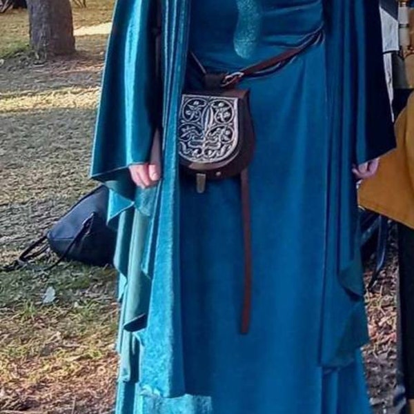 Green Velvet Elven Dress - Medieval Ren Fair Costume - Etsy