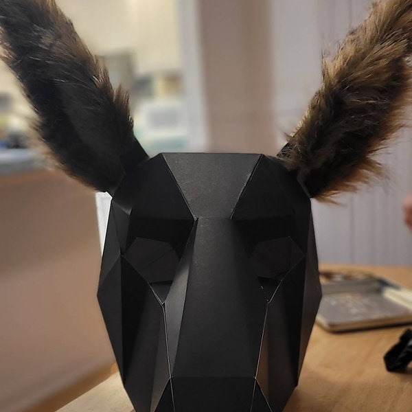DIY Donkey Mask, Low Poly Paper Craft Template, DIY Printable Mask ...