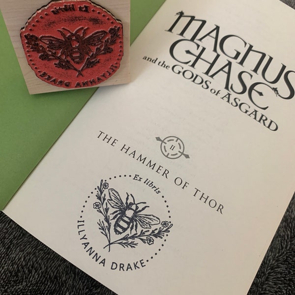 From the Library of Stamp | Book Stamp Personalized | Bee Ex Libris ...