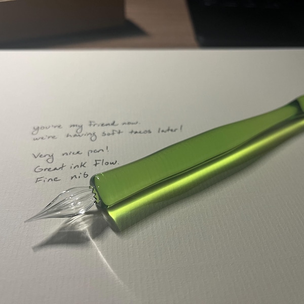 Glass Dip Pen Handmade Japanese Glass Pens Solid Color Glass Art Pen ...