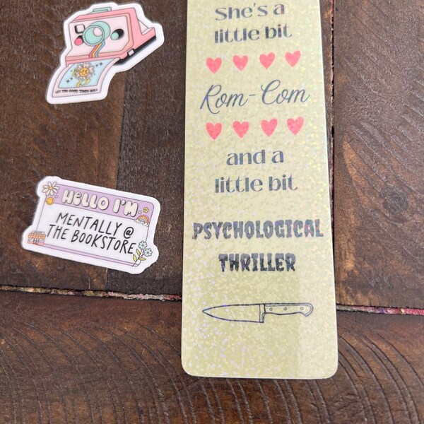 Romcom/ Thriller Bookmark| Handmade| Cute Gift| Bookish| Book Lovers ...