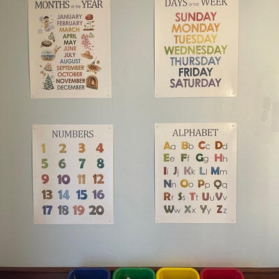 Flowers Chart Printable Classroom Learning Home - Etsy