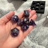 Natural Amethyst Dice Set| Gemstone D20 D&D Dice Set| Dungeons and ...