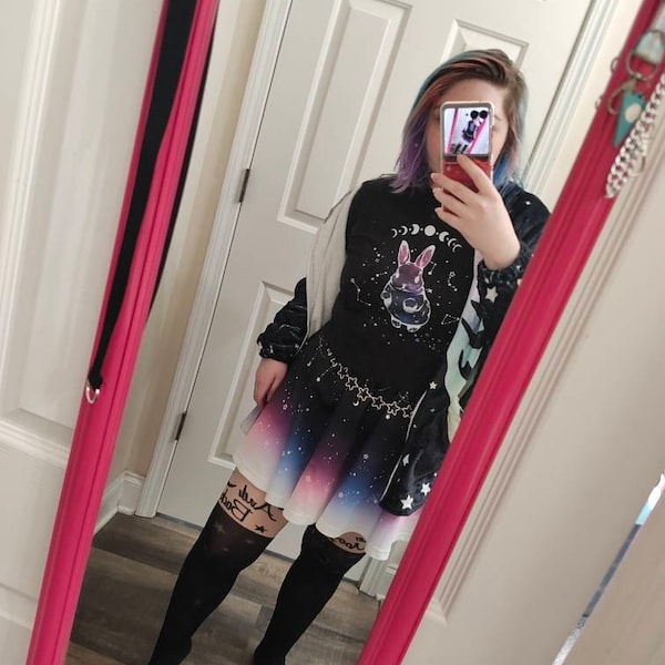 Pastel Goth Sakura Crop Top Yami Kawaii Celestial Cherry Blossom ...