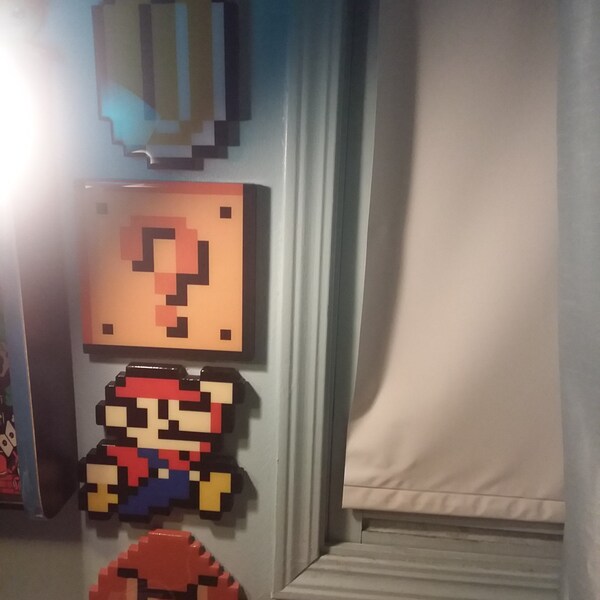 Solid Wood Pixel Game Art Dr. Mario Germs & Pills 6 Piece Set - the 3A ...