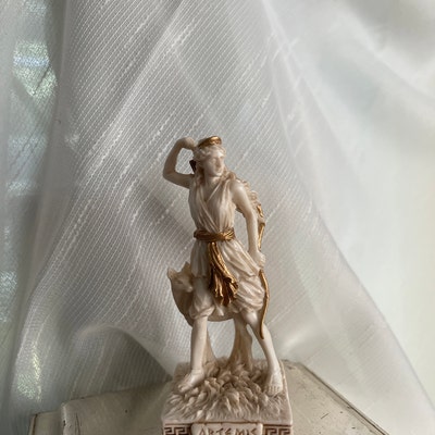 Vintage Artemis Mini Statue Small Hand-painted Ancient Greek - Etsy