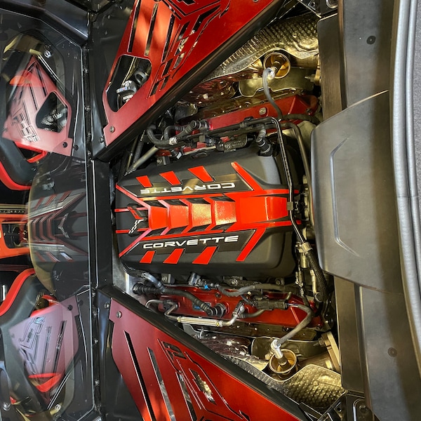 C8 Corvette Letters Over Lay for Engine Covers - Etsy