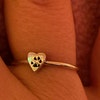 Silver Dog Print Ring Pet Jewelry Monogram Heart Ring - Etsy