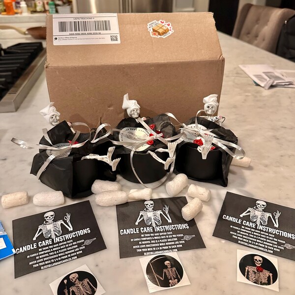 Skeleton Bath Candle Witch | Halloween Candles | Halloween Decor | Soy ...