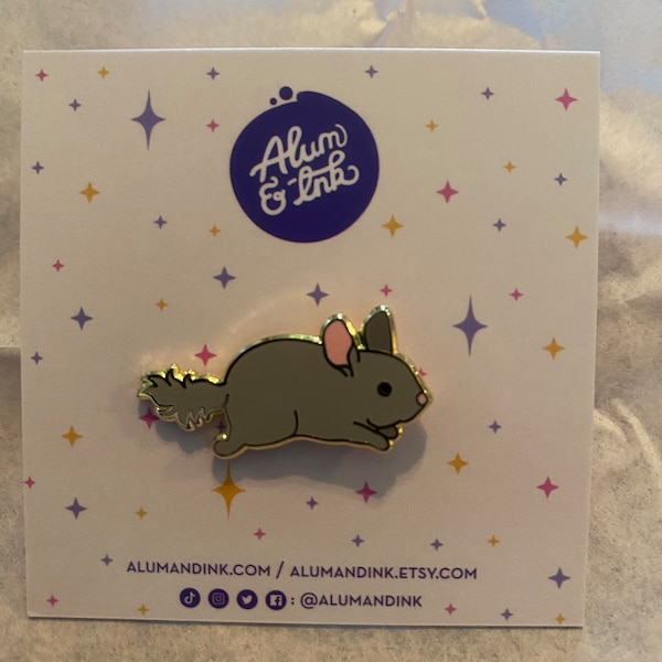 Running Chibi Chinchilla Enamel Pin - Etsy