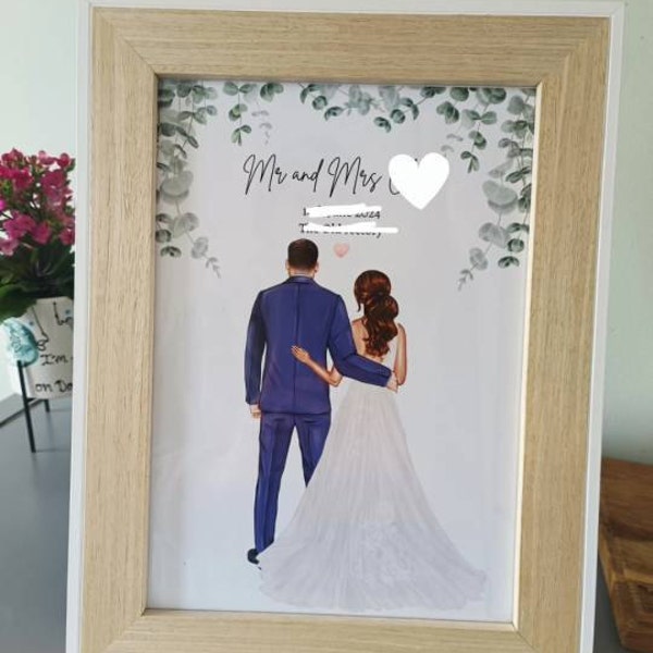 Personalised Wedding Gift for Couple,bride and Groom Custom Print ...