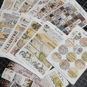 Monochrome Stickers Washi Tape Style Vintage Planner | Etsy