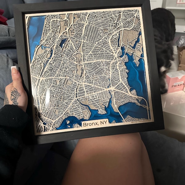 National Harbor Map | Wood and Epoxy - Etsy