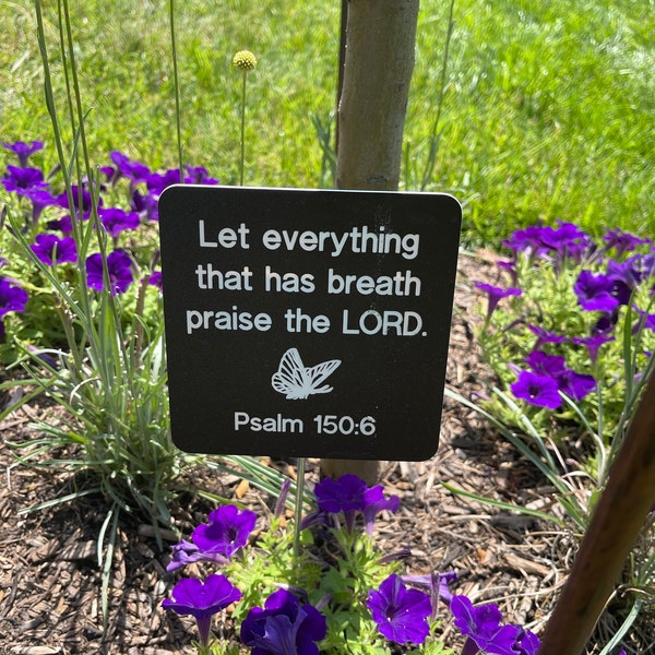 Custom Engraved Garden Sign With Stake, Outdoor Garden Signs, Engraved ...