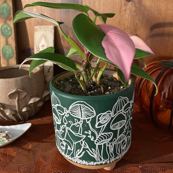 6 Inch Cast Concrete Decorative Cache Pot - Matte Finish- Violet Shades ...