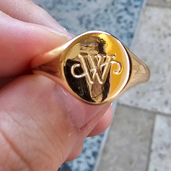 Custom Signet Ring for Men Women,personalized Actual Drawing Logo Name ...