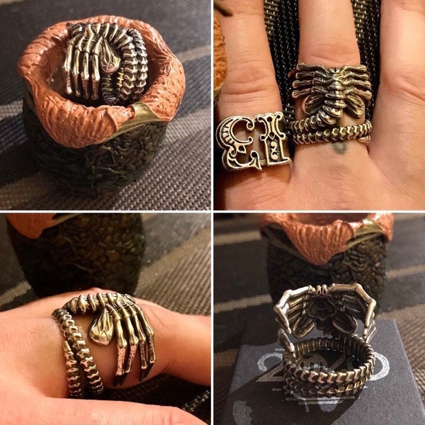 MR. Giger Inspired , Alien Facehugger Ring, Facehugger, Chestburster ...