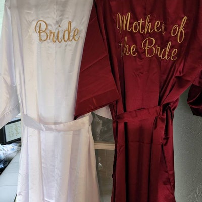 Purple Satin Robes Set of 6, Monogrammed Robes, Bridesmaid Robe ...