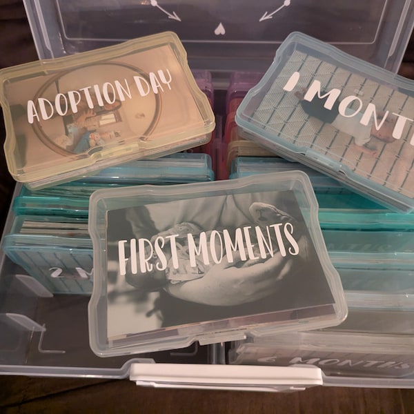 Baby's First Year Milestone Photo Keeper Box | Pregnancy, Newborn ...