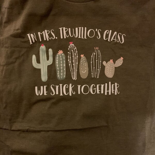 Cactus Team Teacher Shirts | Any Grade Team | Kindergarten Team ...