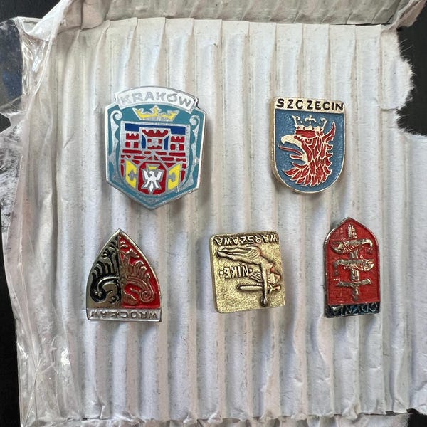 Vintage Brno Coat of Arms Enamel Pin | Antique Brno Lapel Pin | Vintage ...